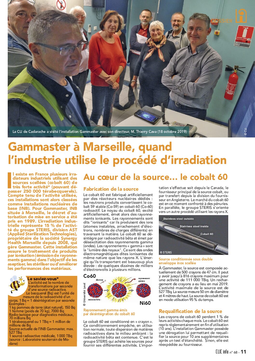 Gammaster ou Synergie Health Marseille - CLI Cadarache