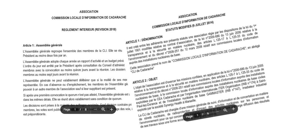 Documents statutaires - CLI Cadarache